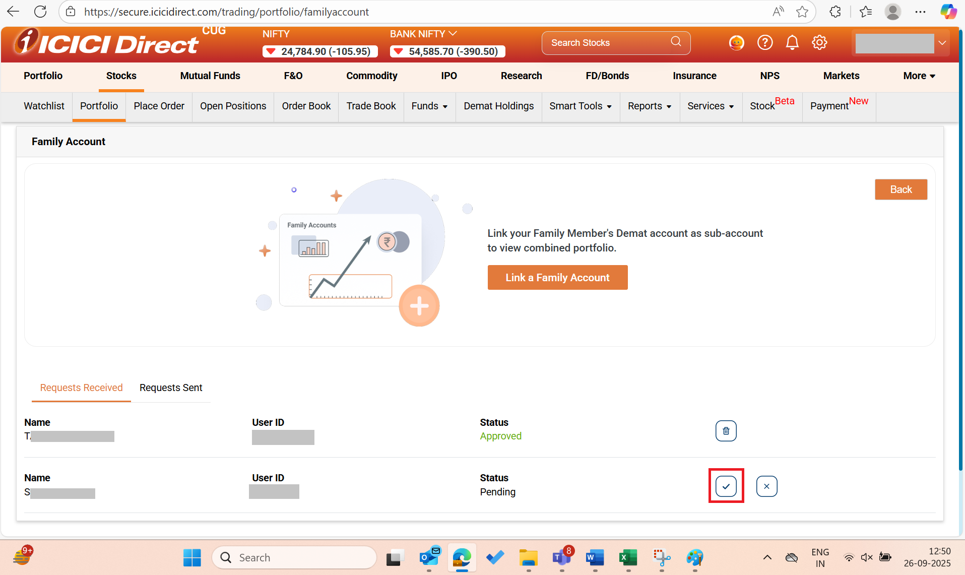 How to link a family account?| ICICI Direct